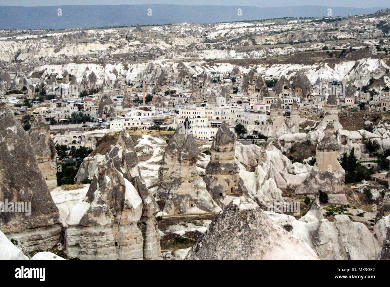 spectacular landscape of Uchisar valley , Cappadocia, Turkey Stock ...