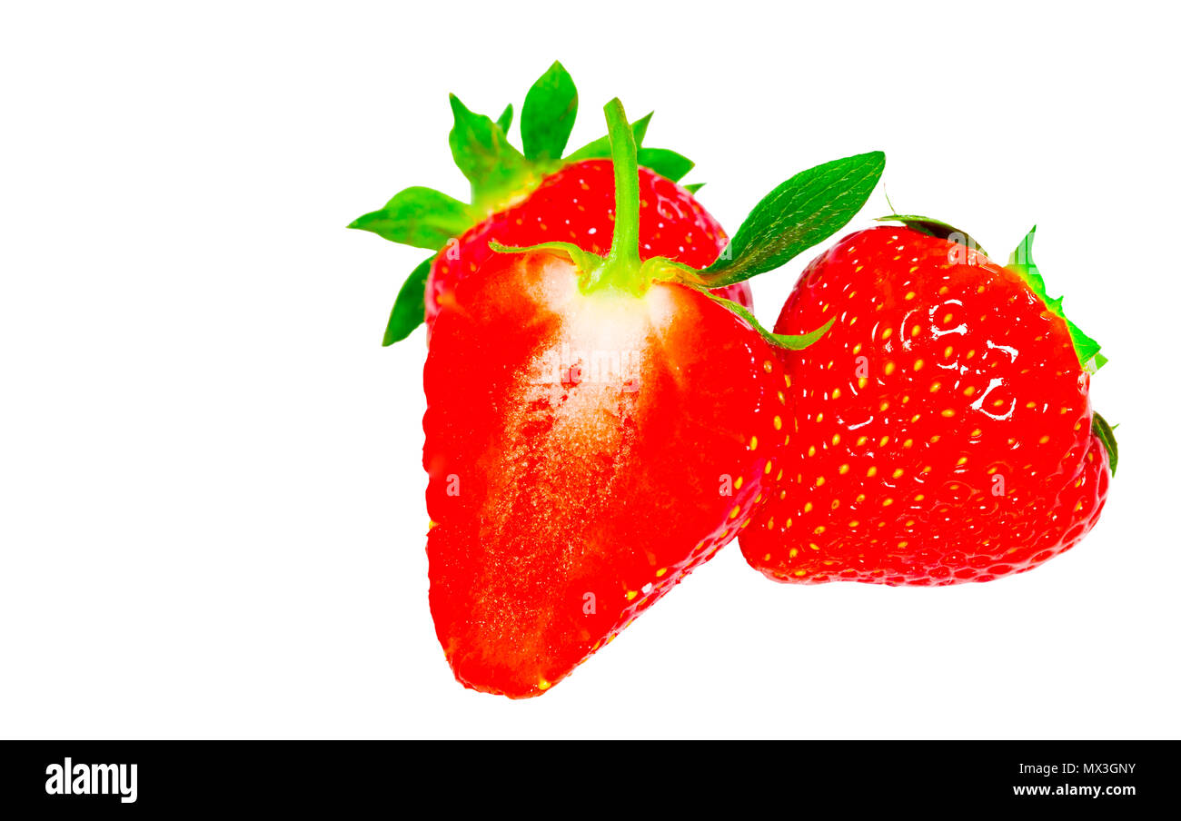 Strawberry isolated on white background. Clipping Path Stock Photo - Alamy