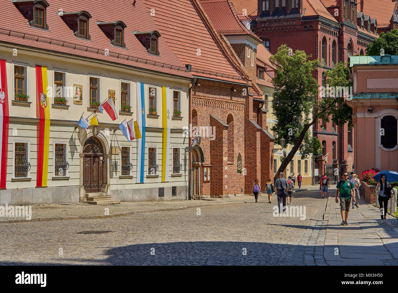 Wroclaw Ostrow Tumski Katedralna Street Stock Photo - Alamy