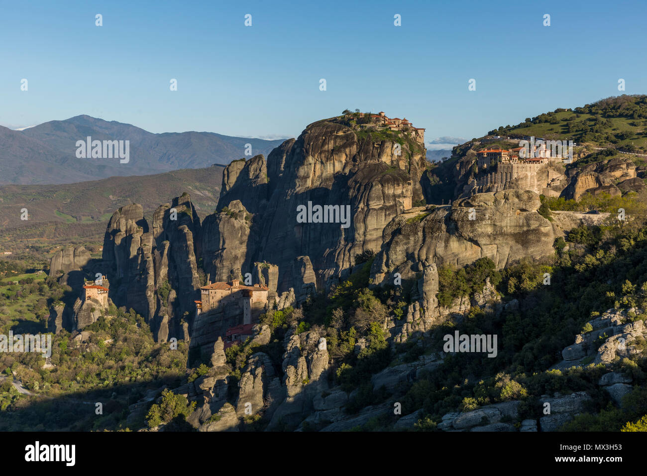Aerial view of Monastery complex in Meteora, Greece Stock Photo - Alamy