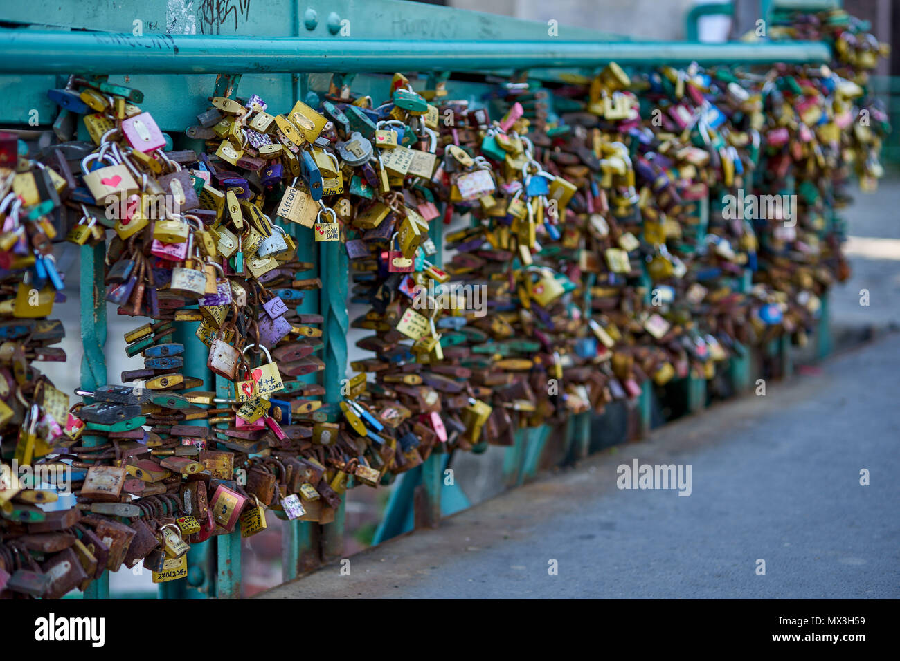 Wroclaw Love lockers on the Tumski Bridge Stock Photo - Alamy