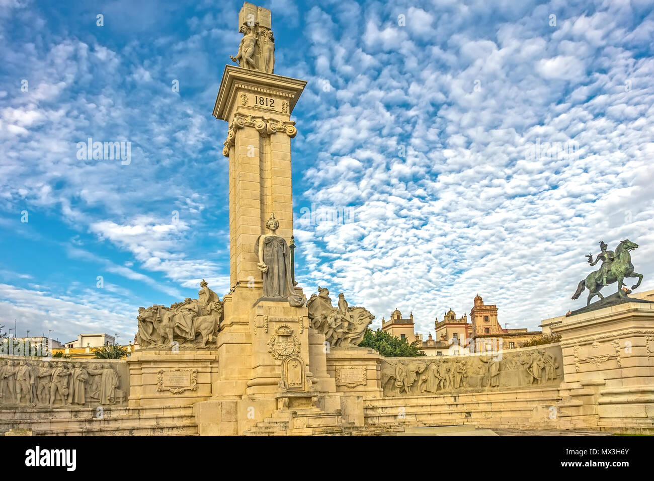Monument To The Constitution, Cadiz, Andalusia, Spain Stock Photo - Alamy