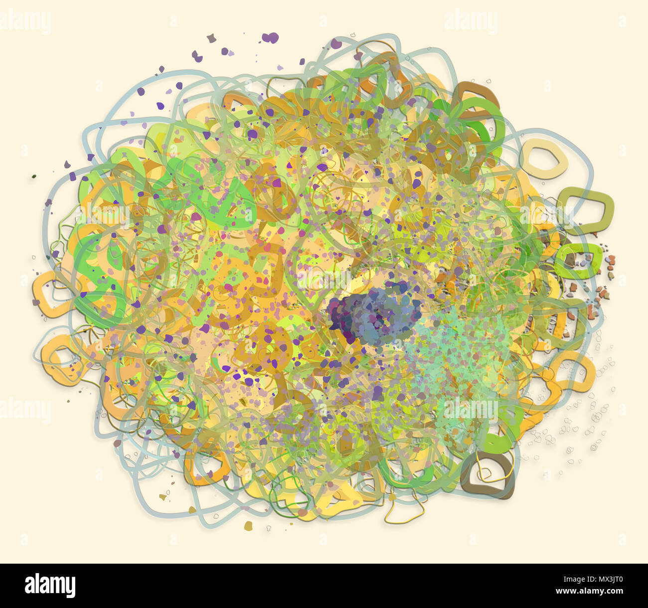 Abstract geometric background with messy shapes for wall art, web page ...