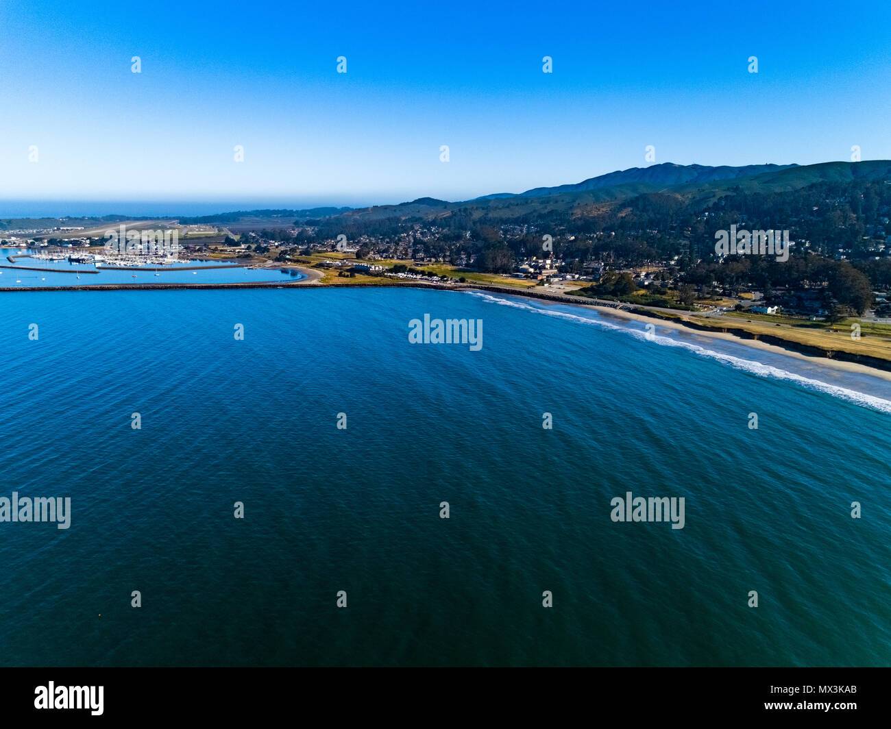 Aerial half moon bay beach hi-res stock photography and images - Alamy