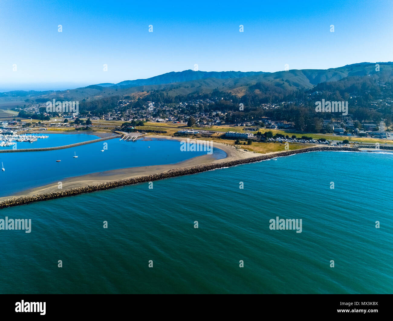 Half moon bay california aerial hi-res stock photography and images - Alamy