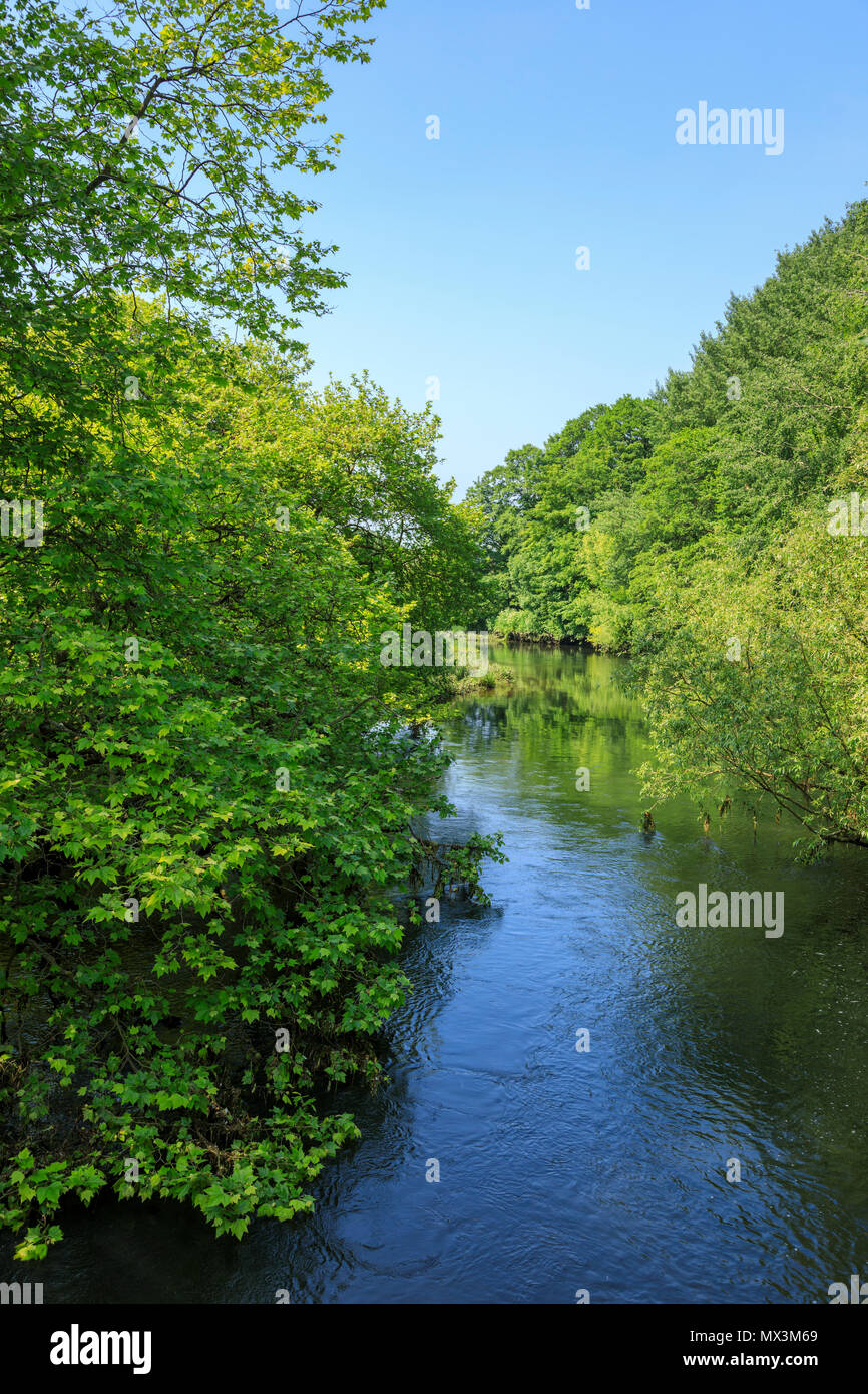 Hampshire tranquil peaceful rural river valley rural hi-res stock ...