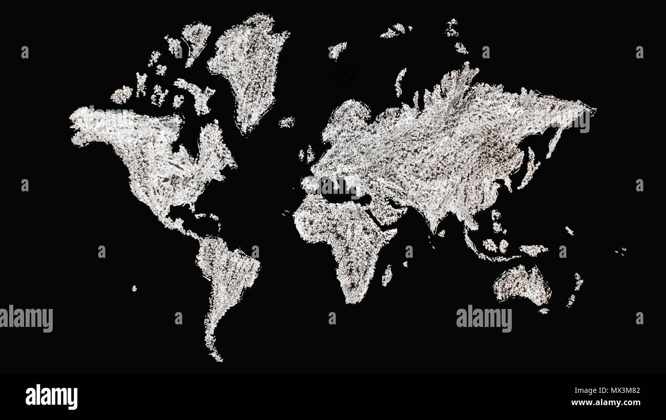 White chalk global map hi-res stock photography and images - Alamy
