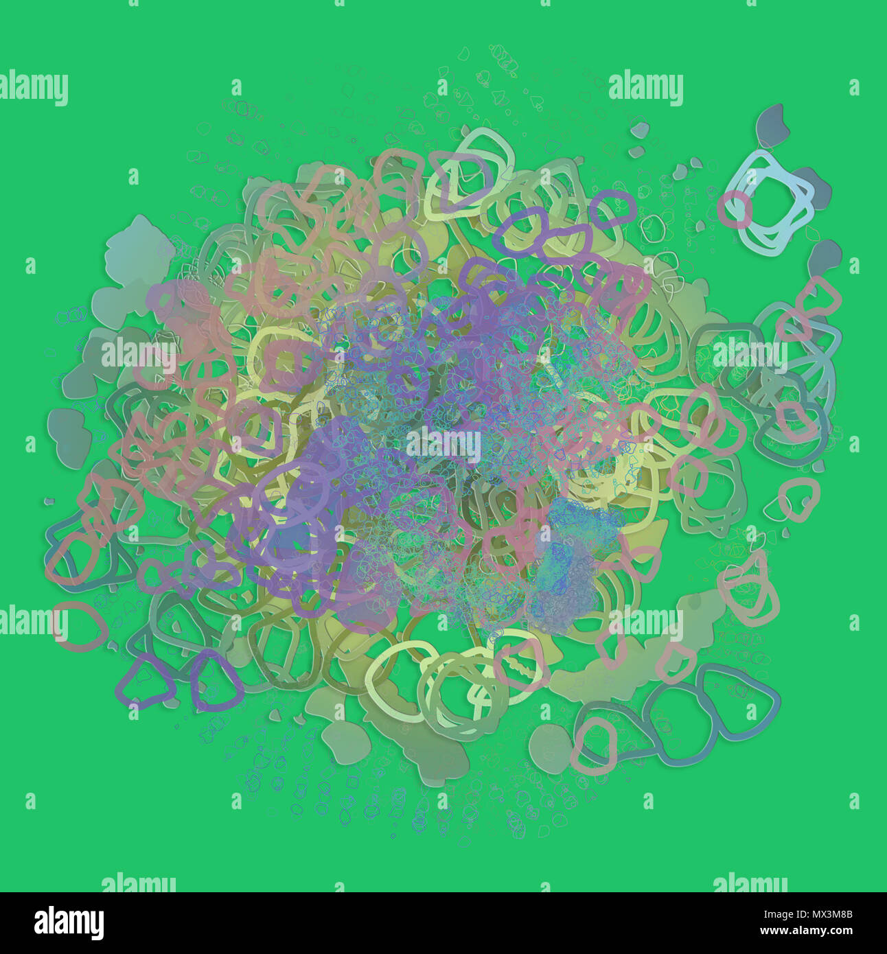 Abstract blended messy shapes for wall art, web page, wallpaper ...