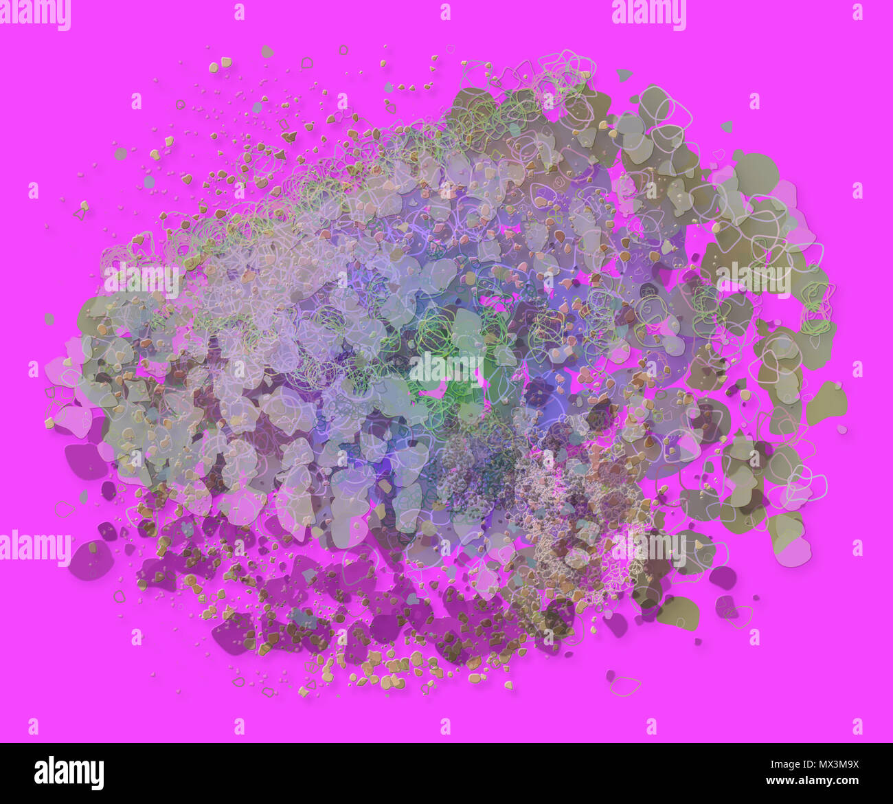 Abstract blended messy shapes for wall art, web page, wallpaper ...