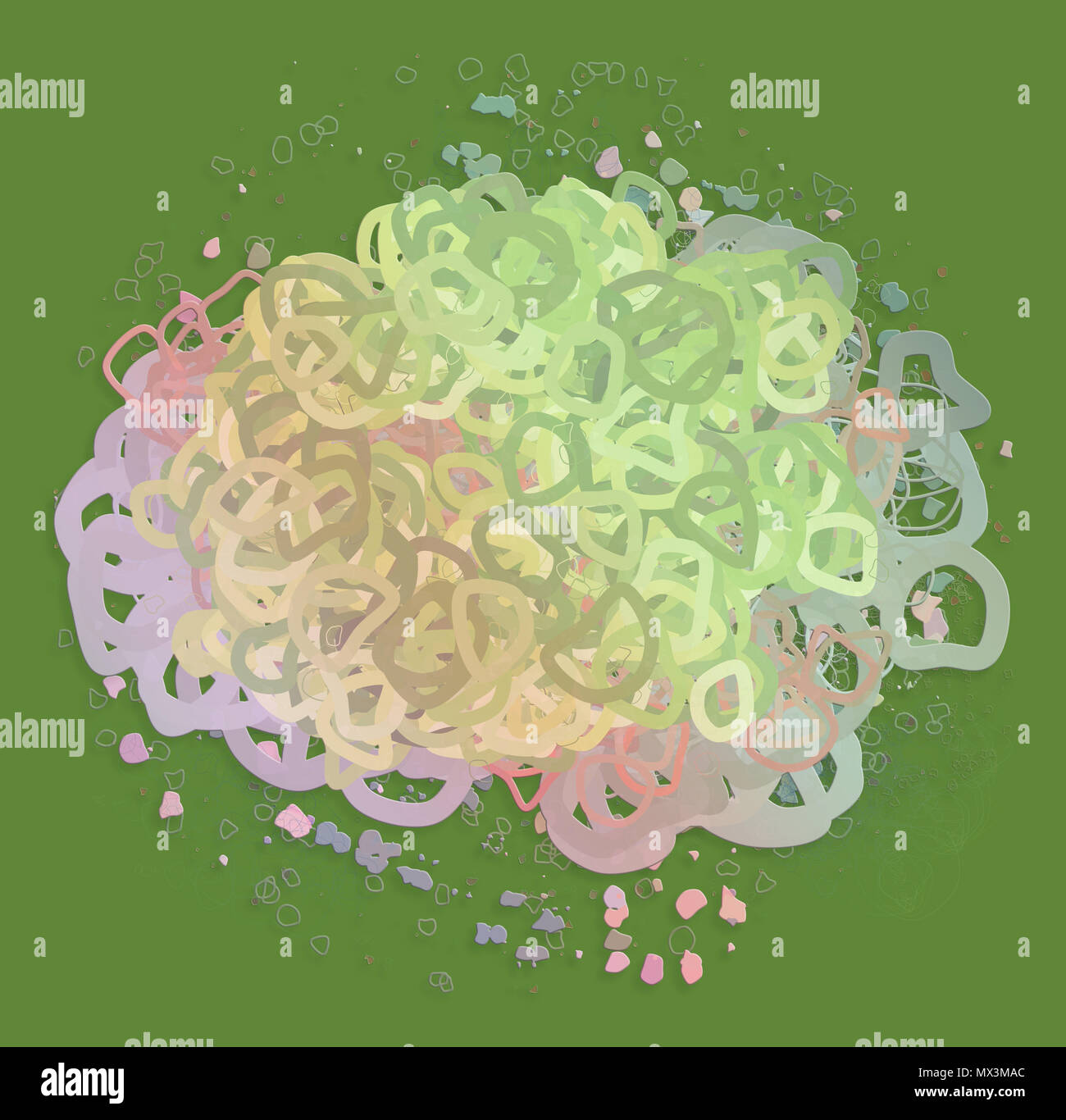 Abstract blended messy shapes for wall art, web page, wallpaper ...