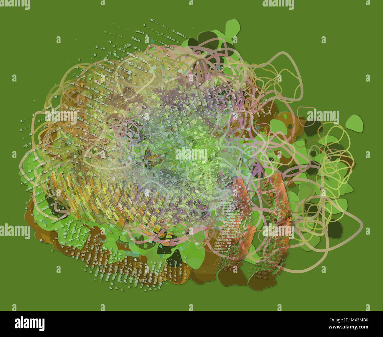 Abstract blended messy shapes for wall art, web page, wallpaper ...