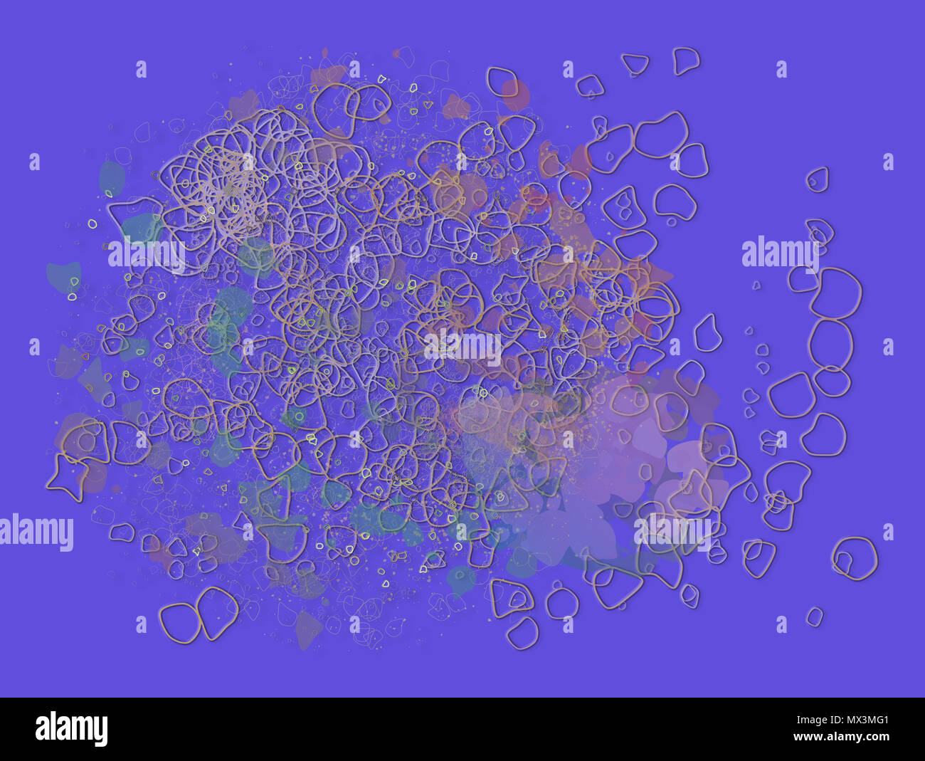 Abstract blended messy shapes for wall art, web page, wallpaper ...