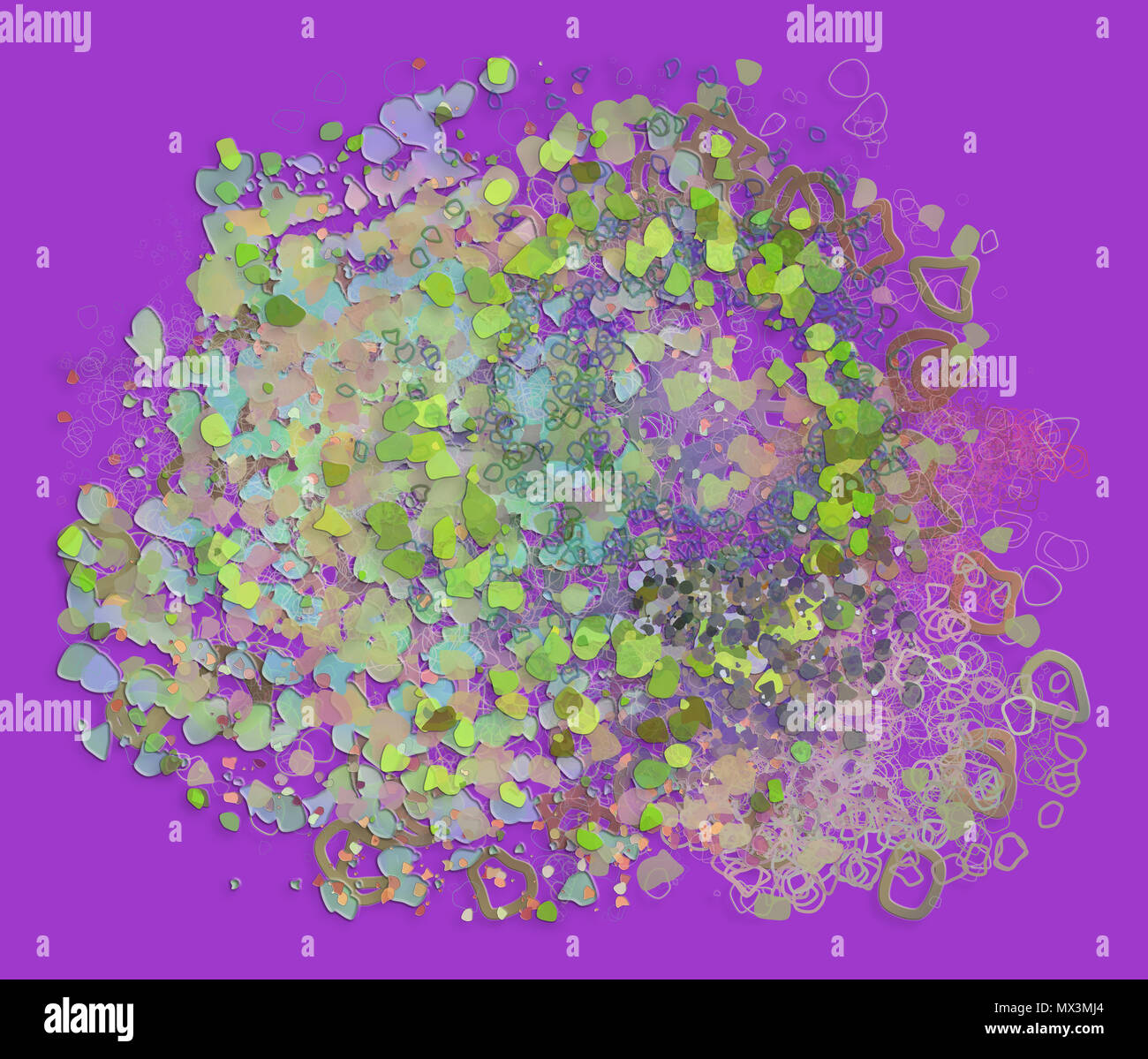 Abstract blended messy shapes for wall art, web page, wallpaper ...