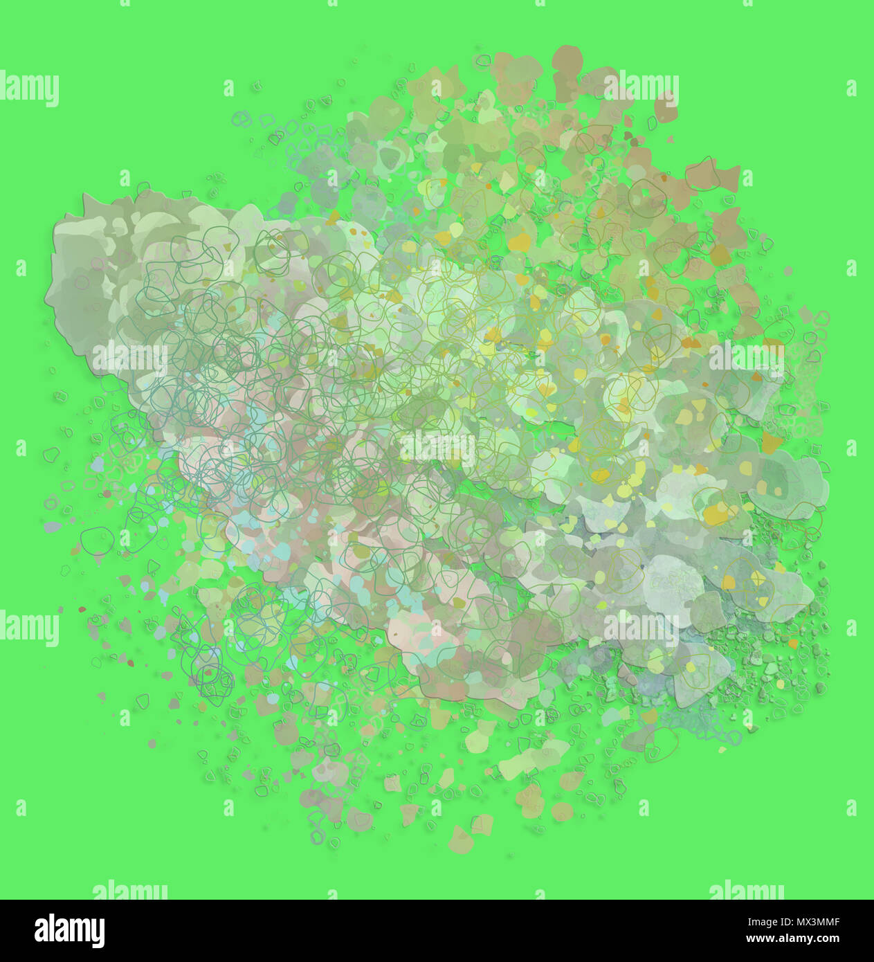 Abstract blended messy shapes for wall art, web page, wallpaper ...