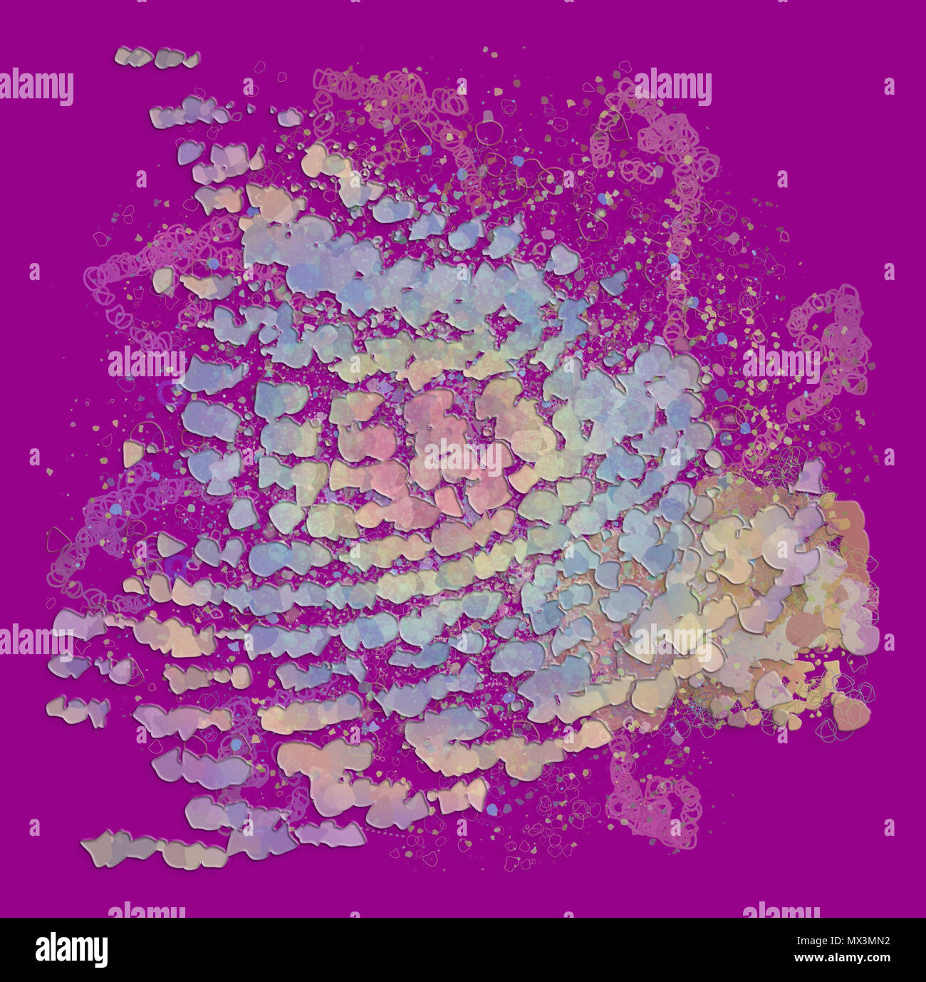 Abstract blended messy shapes for wall art, web page, wallpaper ...