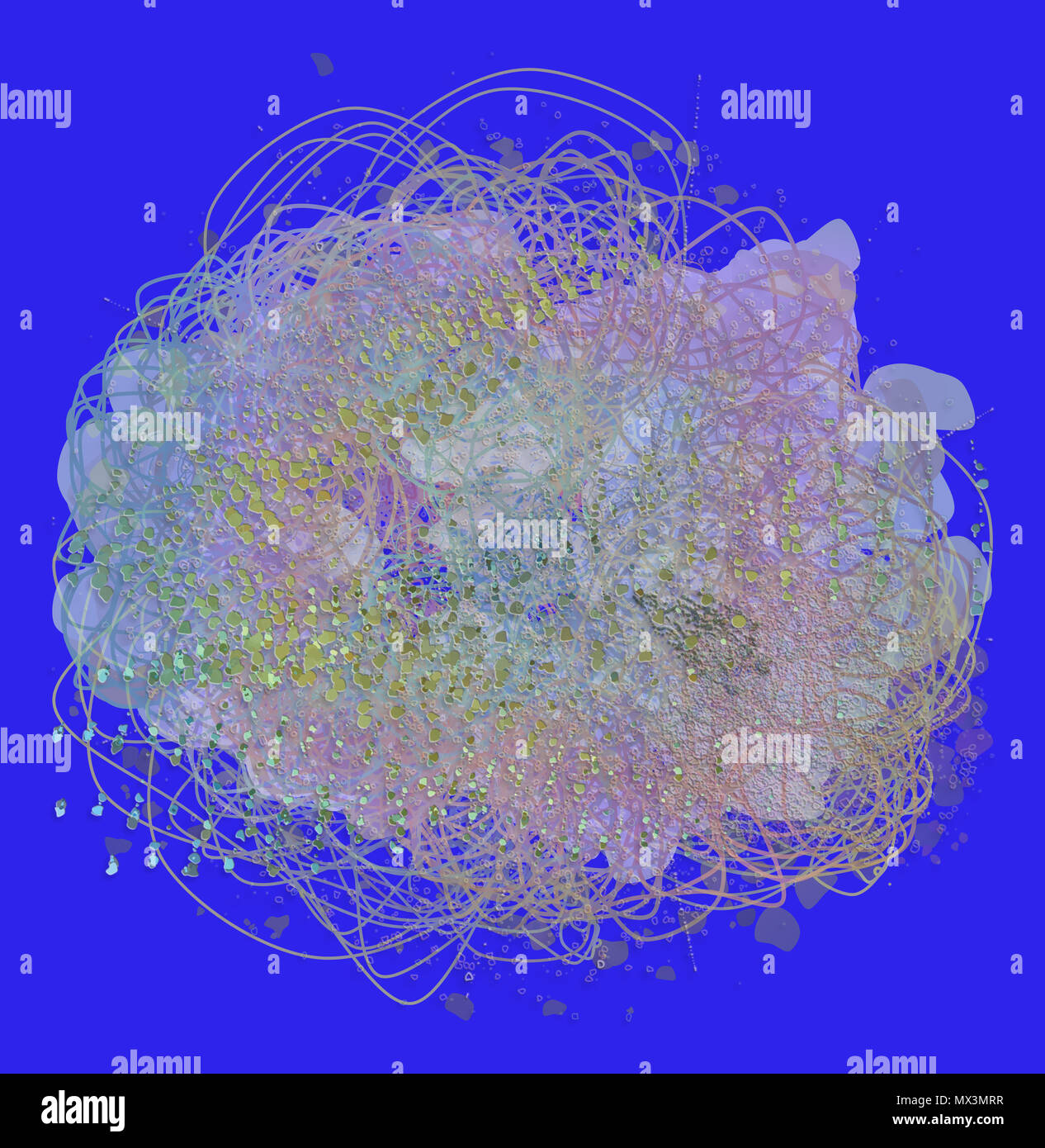 Abstract blended messy shapes for wall art, web page, wallpaper ...