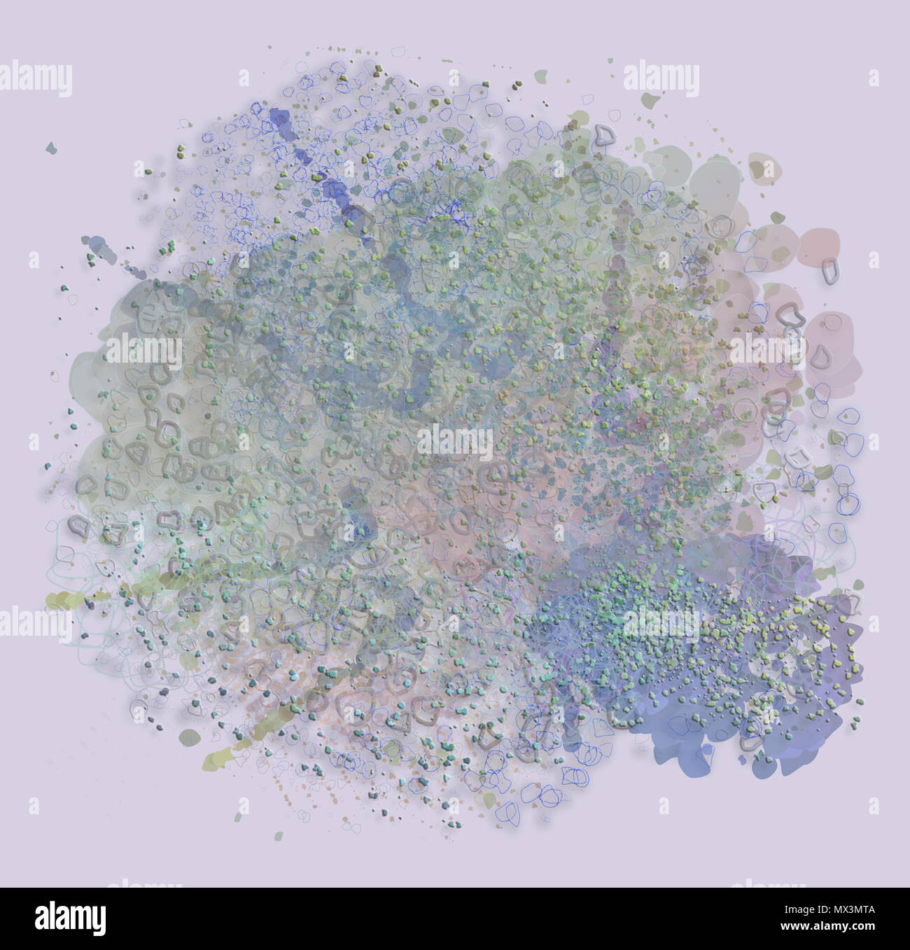 Abstract blended messy shapes for wall art, web page, wallpaper ...