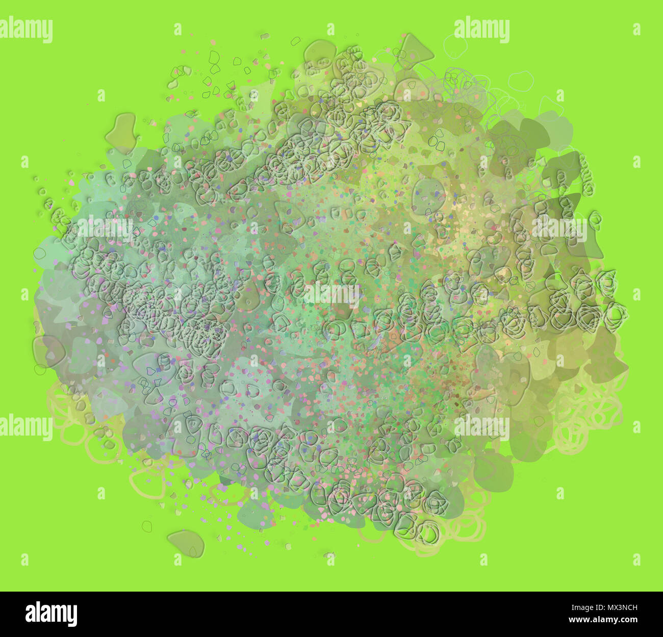 Abstract conceptual geometric blended messy shapes background. Good for ...