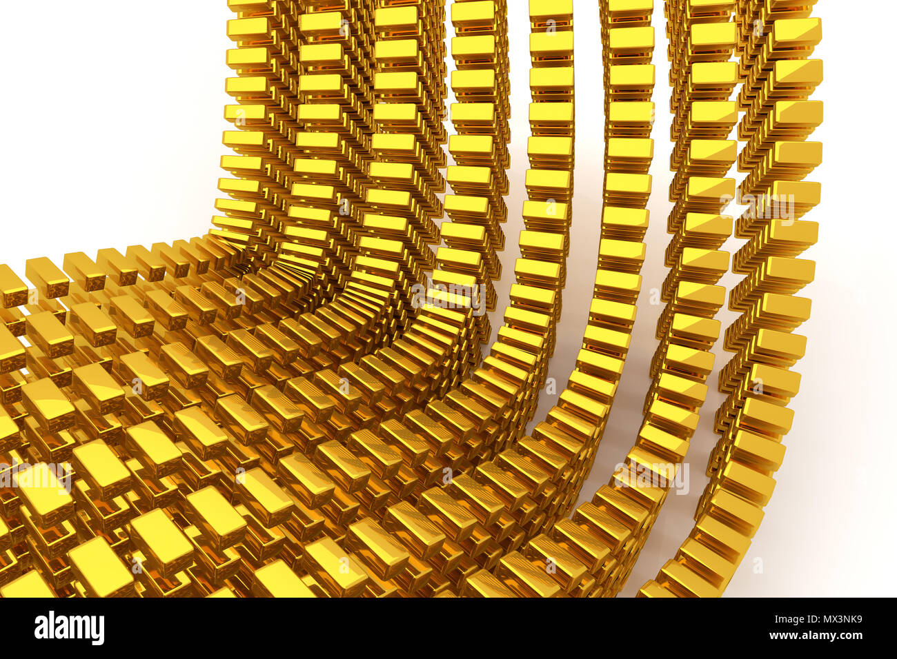 Gold bars or bricks, floating around, modern style background or ...