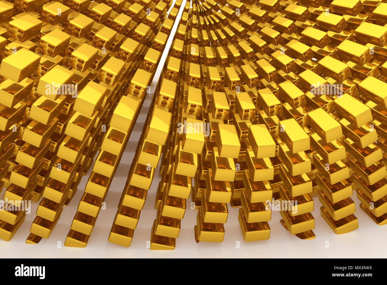 Gold bars or bricks, floating around, modern style background or ...