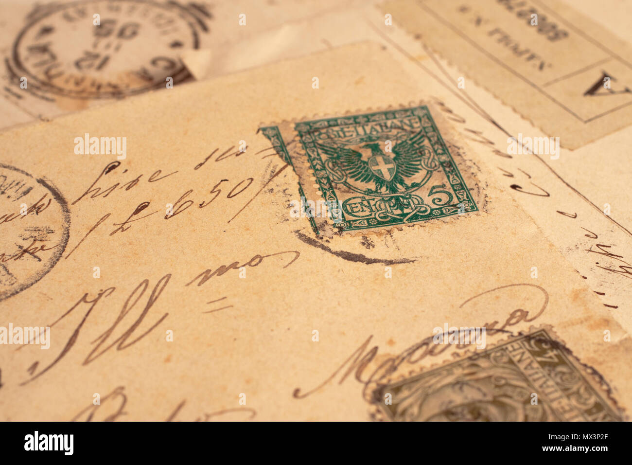 old vintage letters Stock Photo - Alamy