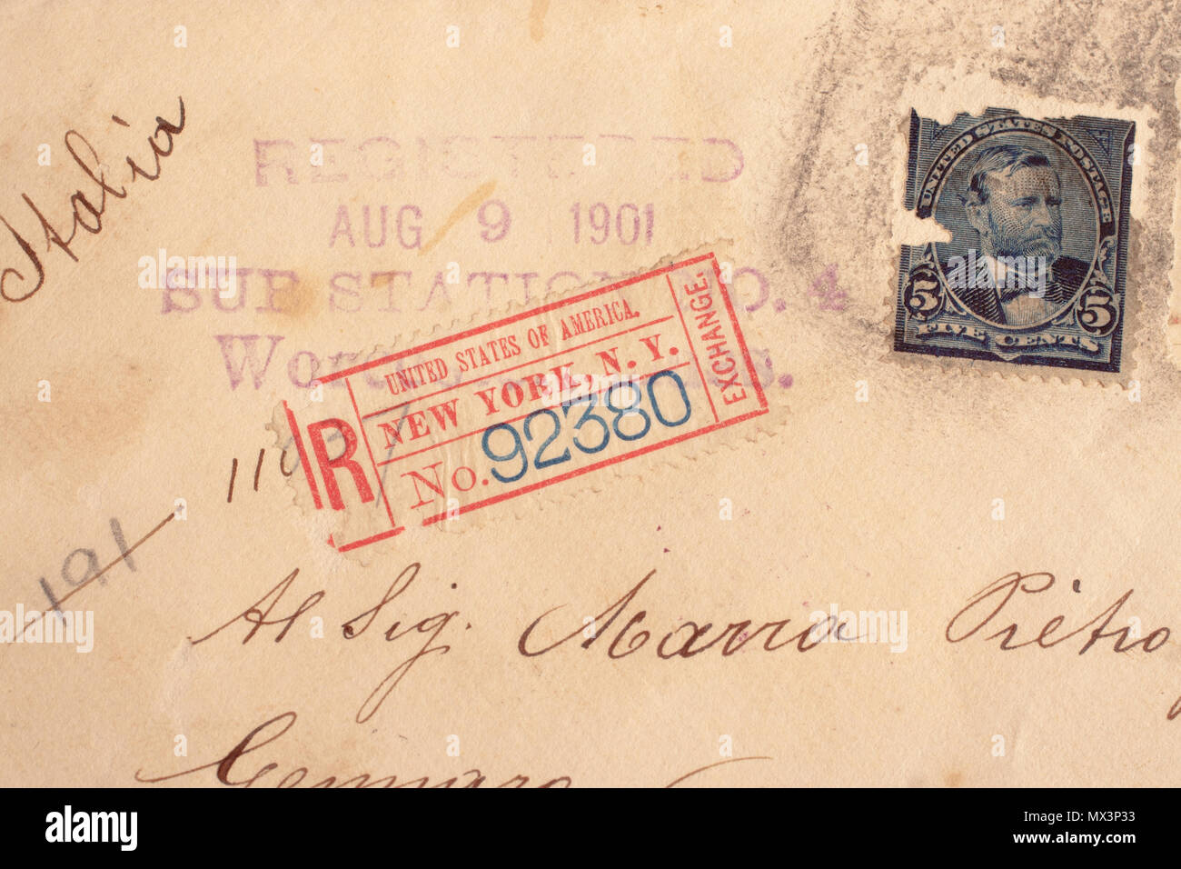 old vintage personal handwritten letter Stock Photo - Alamy