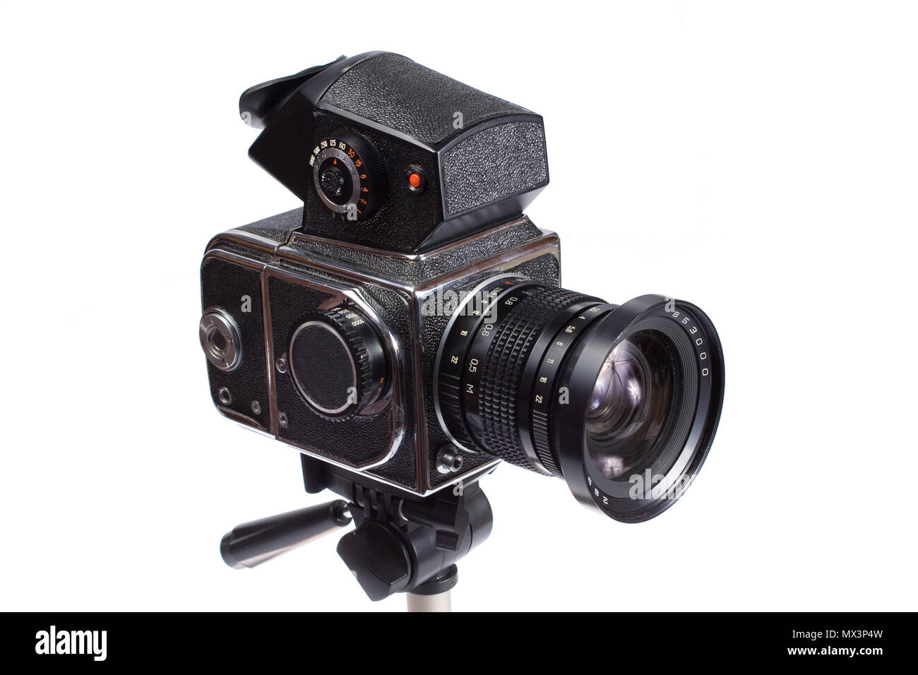 Middle-format camera isolated on white Stock Photo - Alamy