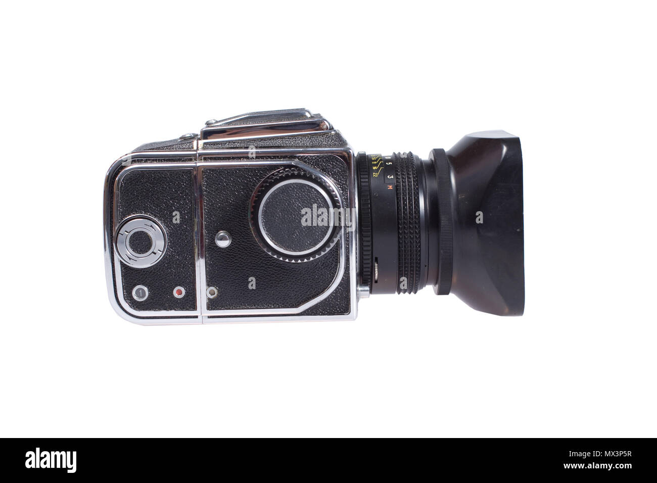 Middle-format camera isolated on white Stock Photo - Alamy