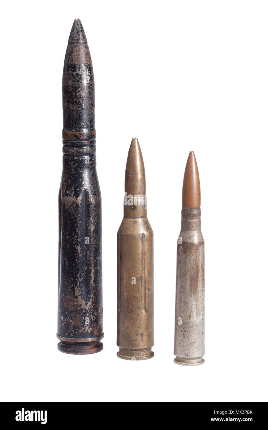 old ammo isolated on a white background Stock Photo - Alamy