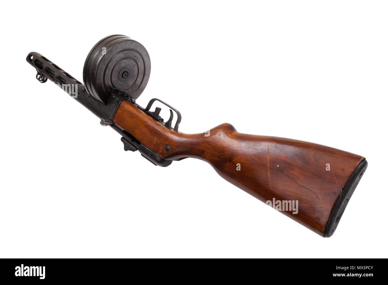 submachine gun isolated on a white background Stock Photo - Alamy