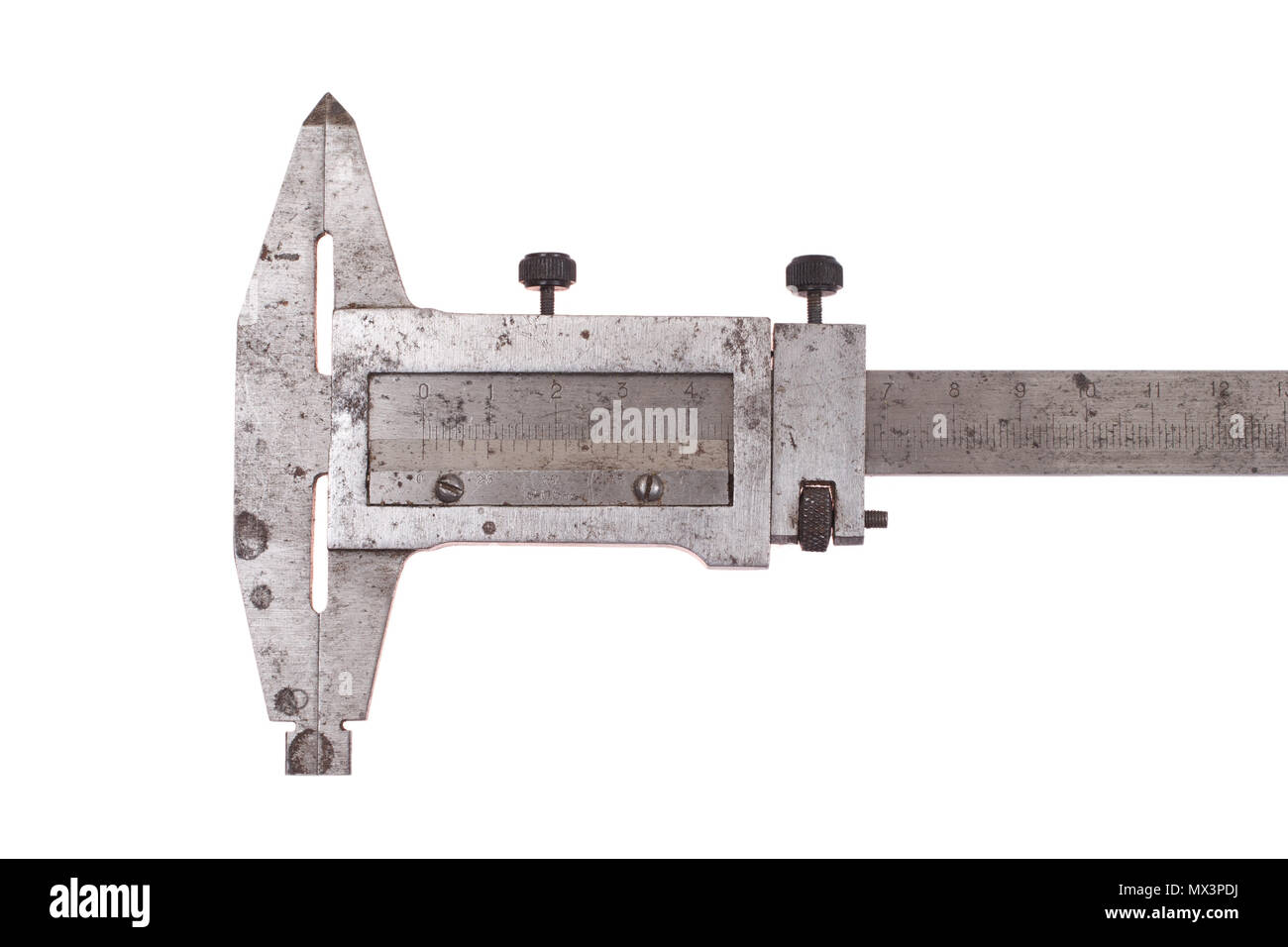 Vernier calipers isolated on white background Stock Photo - Alamy