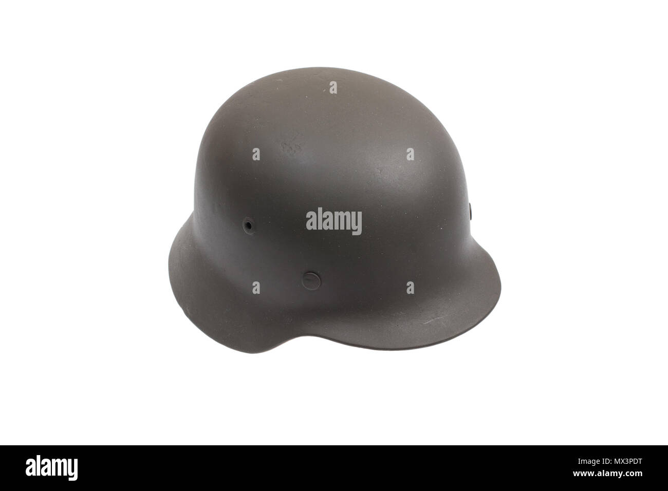 German Army helmet World War II period isolated on a white background ...