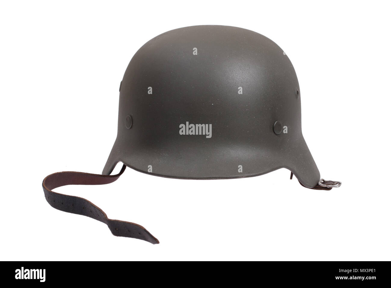 German Army helmet World War II period isolated on a white background ...