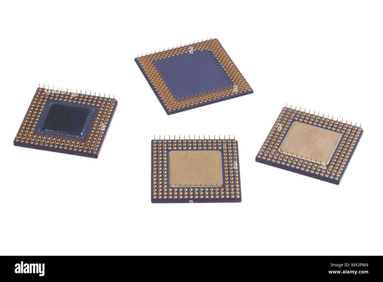 central microprocessor units isolated on a white background Stock Photo ...