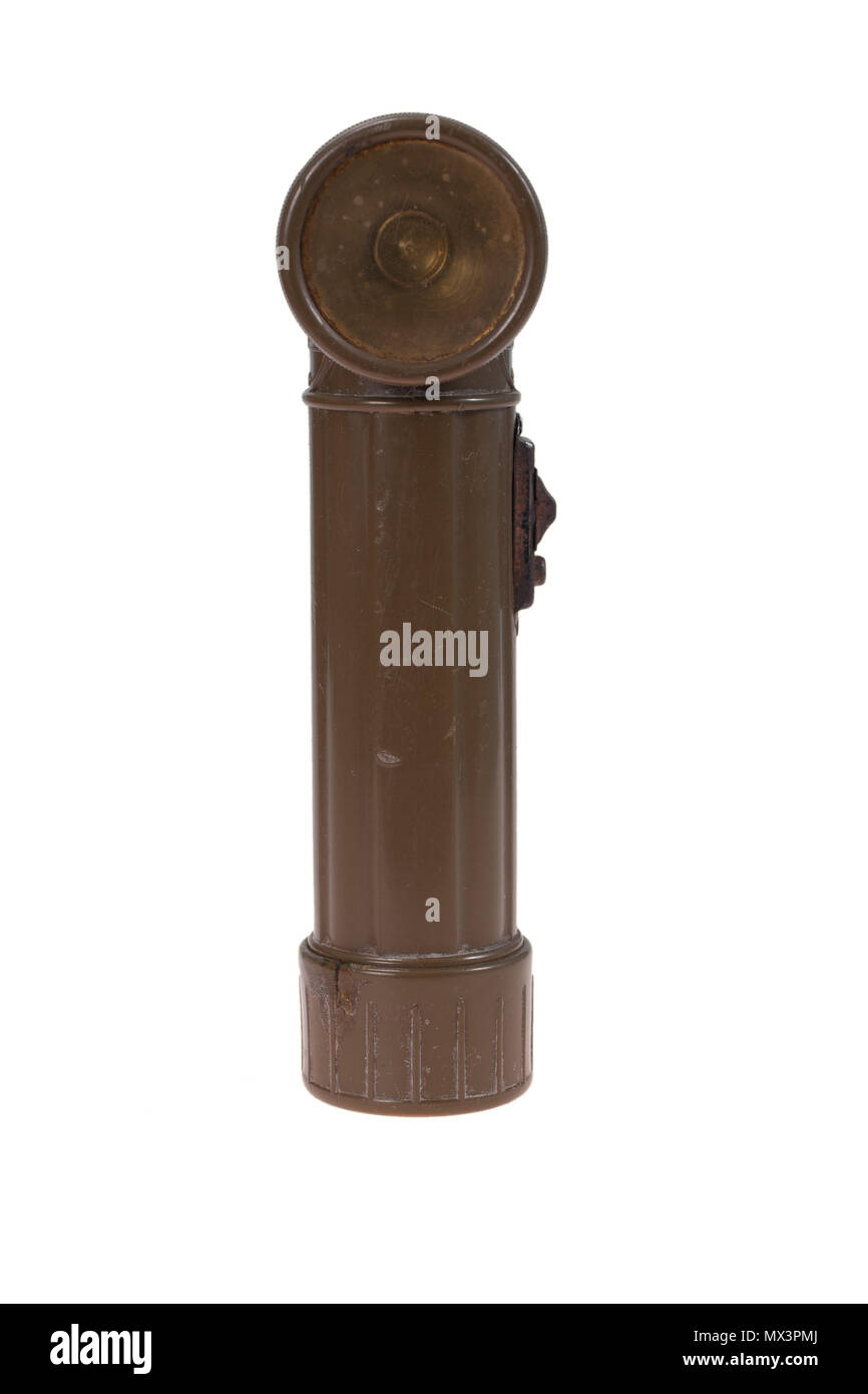 World War Two Period US Army Flash Light on white background Stock ...