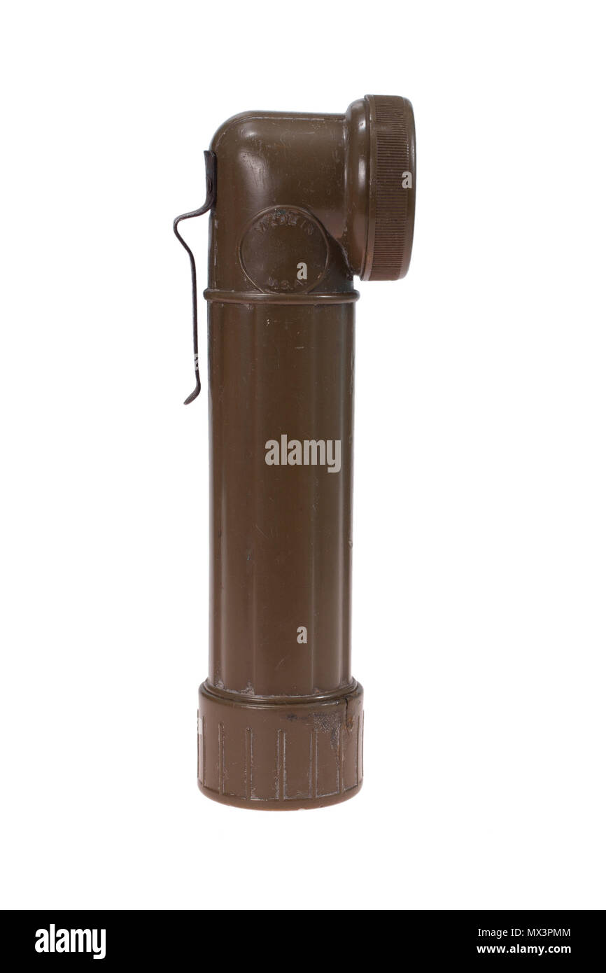 WW2 Period US Army Flash Light on white background Stock Photo - Alamy