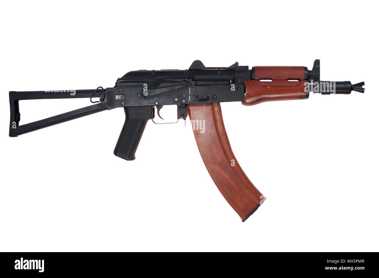 kalashnikov aks74u usama bin laden style isolated on a white background ...