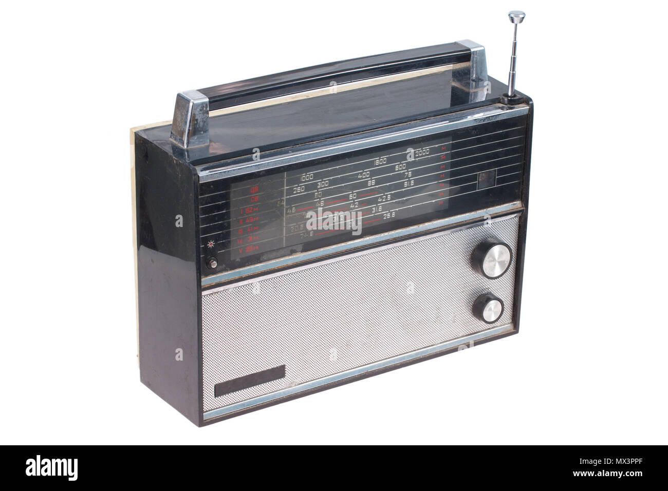 old radio receiver isolated Stock Photo - Alamy