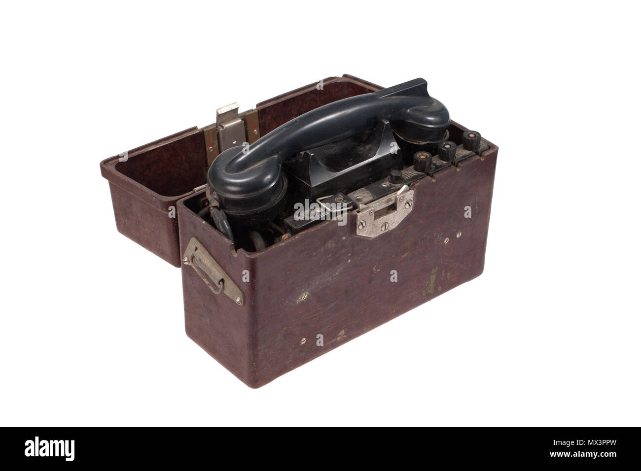 ww2 military phone isolated Stock Photo - Alamy