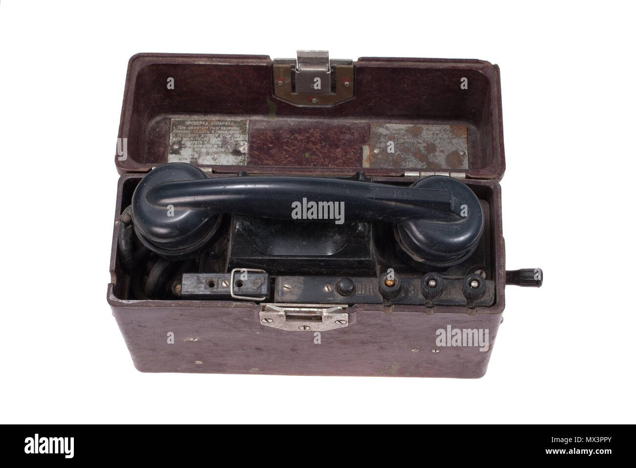 ww2 military phone isolated Stock Photo - Alamy