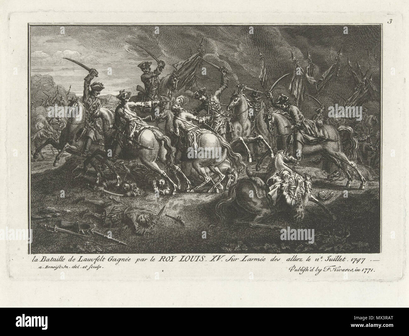 . English: View of the Battle of Lauffeldt (Lafeld, near Maastricht) on ...