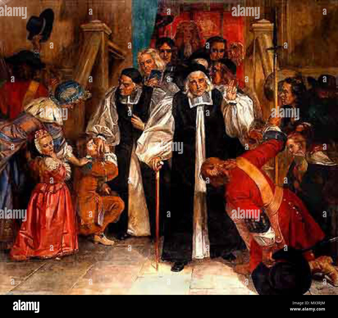. English: The w:Seven Bishops greet the crowd after their acquittal ...