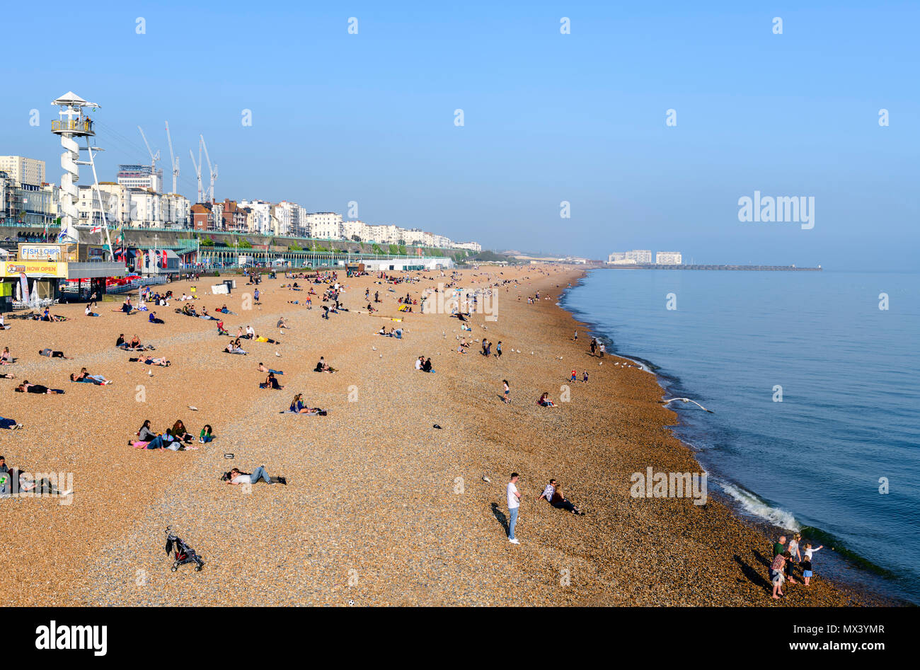 Brighton beach front hi-res stock photography and images - Alamy