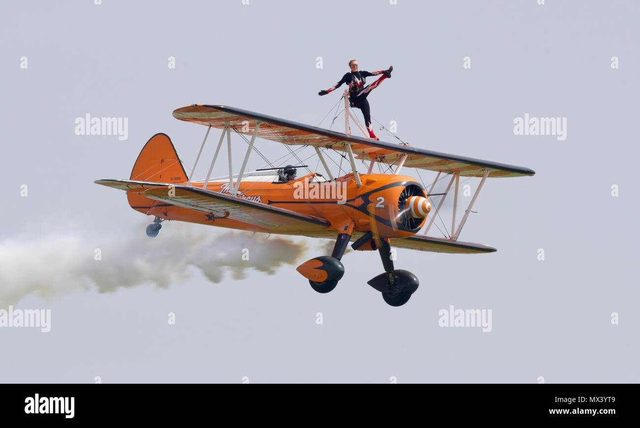 The Flying Circus the worlds only formation Wingwalking team performing ...