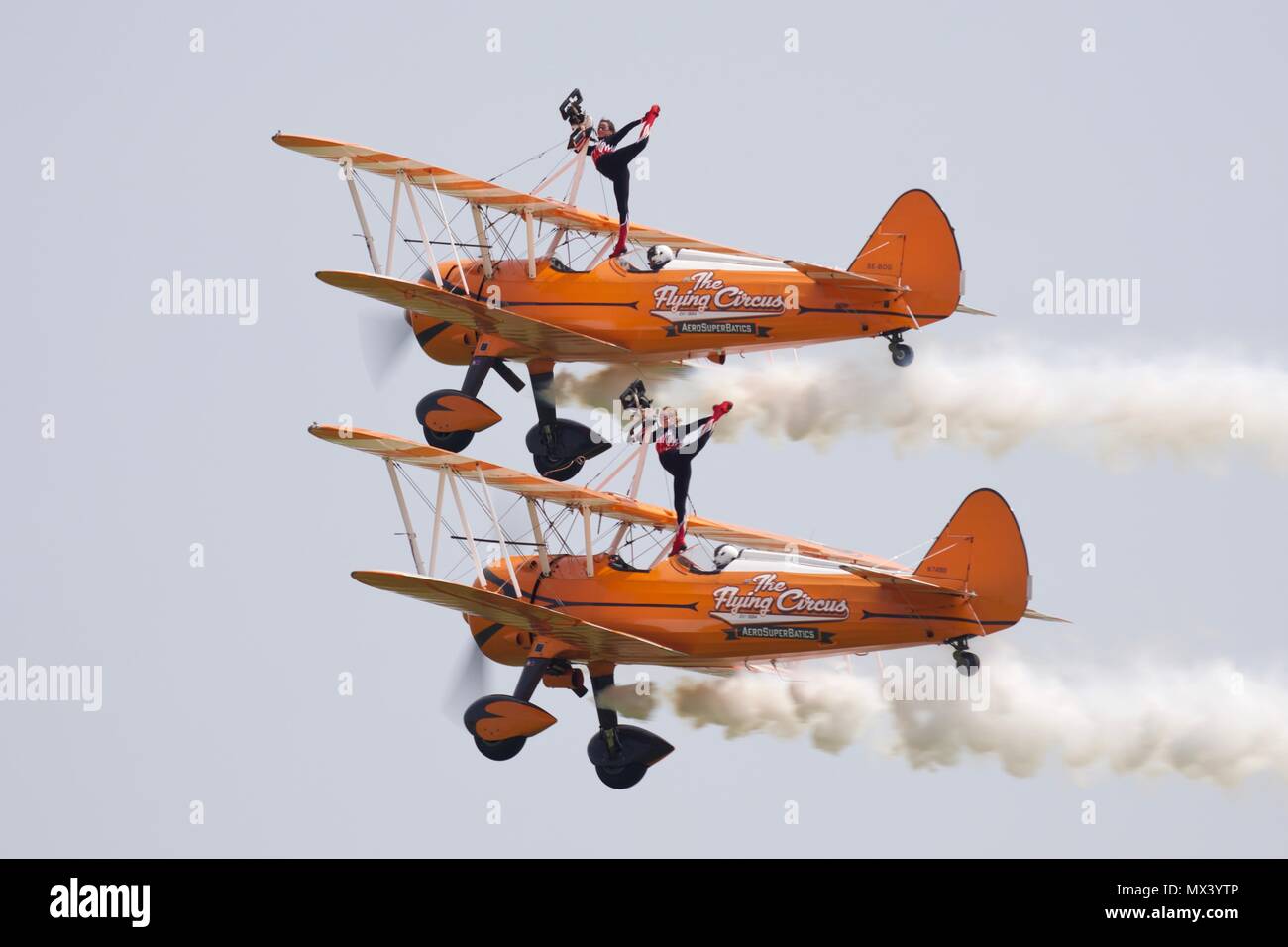The Flying Circus the worlds only formation Wingwalking team performing ...