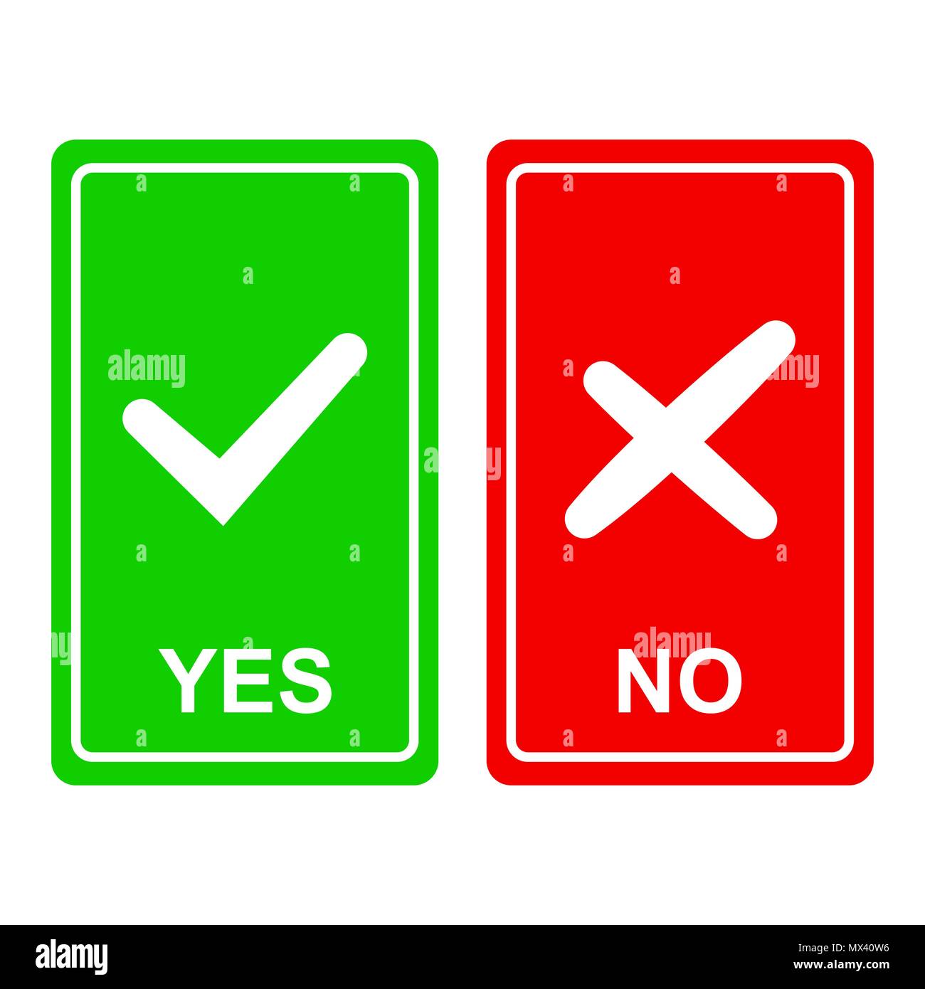 Red question mark green check Stock Vector Images - Alamy