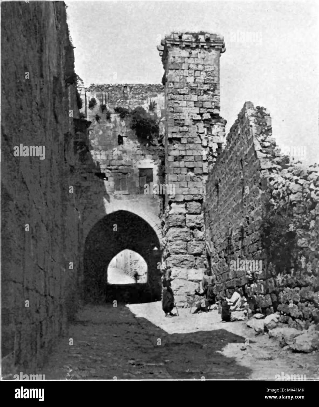 . English: Old Jerusalem, The tower of Antonia 1887 . 1887. Breen, A. E ...