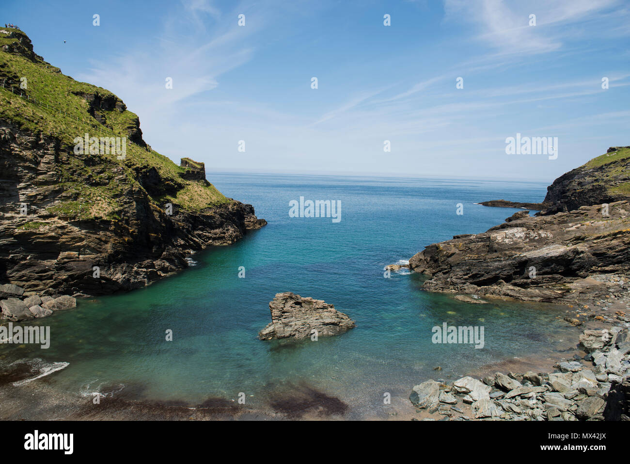 The geography of Tintagel, Cornwall UK Stock Photo - Alamy