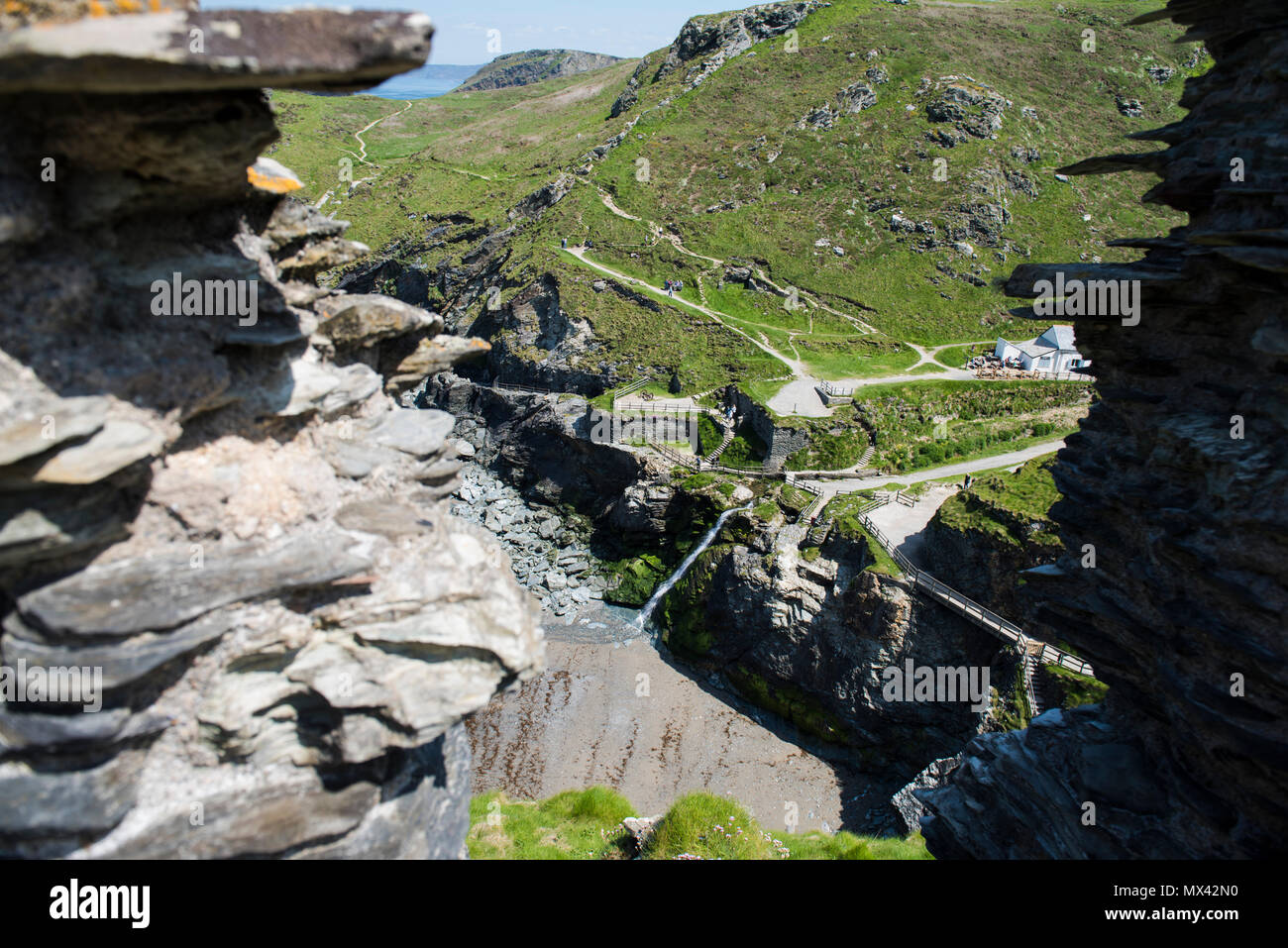 The geography of Tintagel, Cornwall UK Stock Photo - Alamy