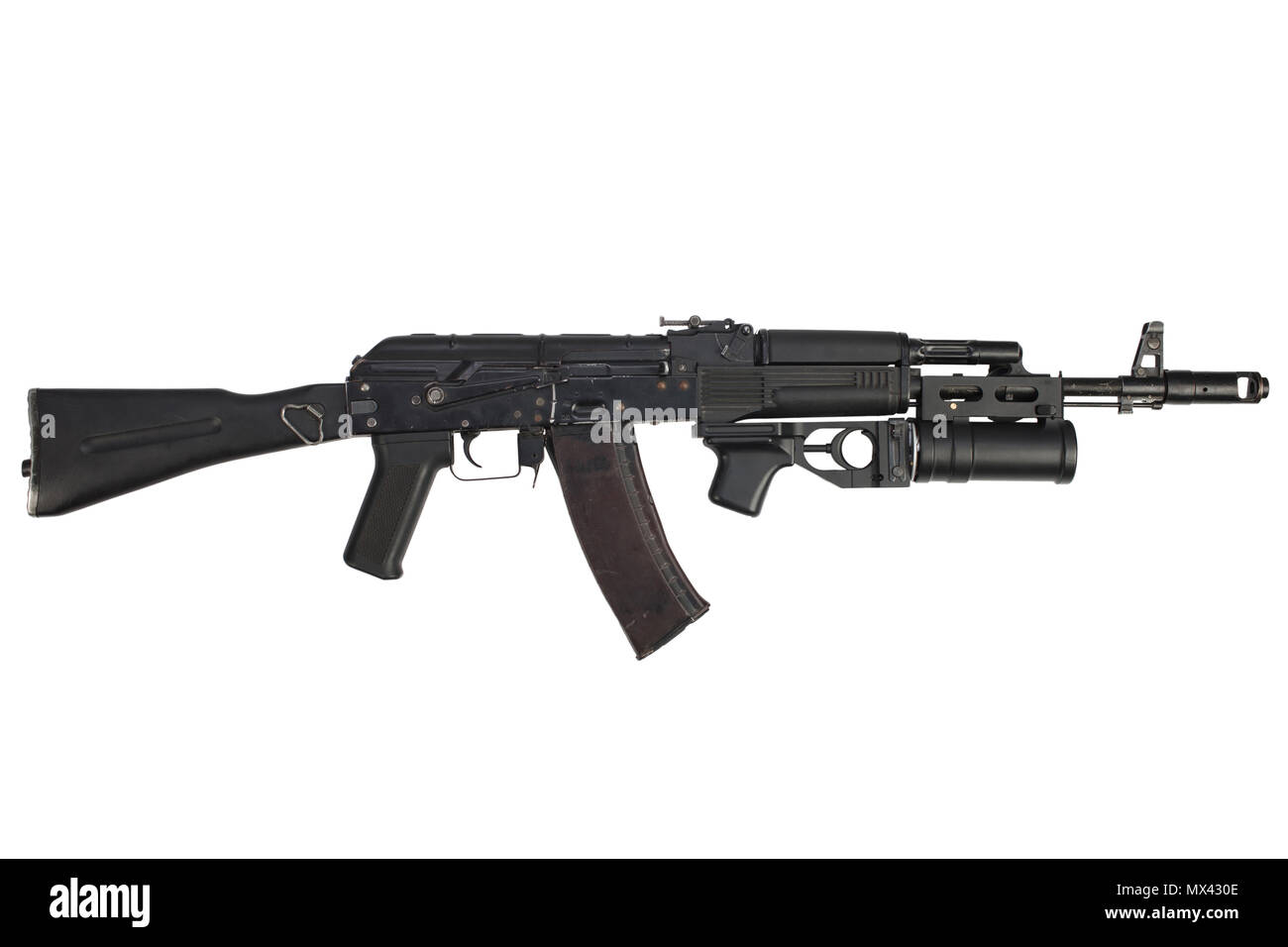 modern kalashnikov AK 74M assault rifle with underbarrel grenade ...